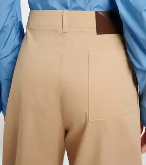 Loewe Cotton Cropped Barrel-leg Trousers