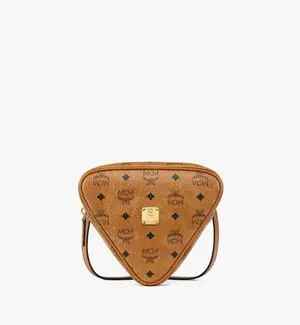Mcm Visetos Tambourine Pouch - Cognac