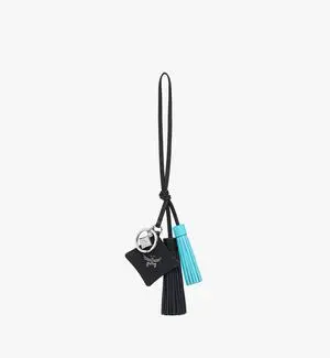 Mcm Leather Tassel Charm - Black