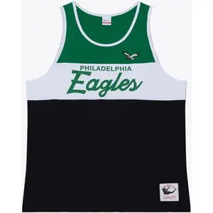 Mitchell & Ness Kelly Green Philadelphia Eagles Head Coach Tank Top - Black