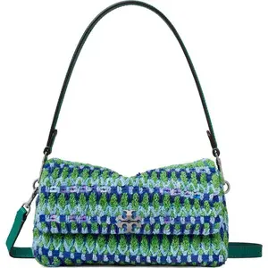Tory Burch Small Charlie Beaded Shoulder Bag - Blue Multi