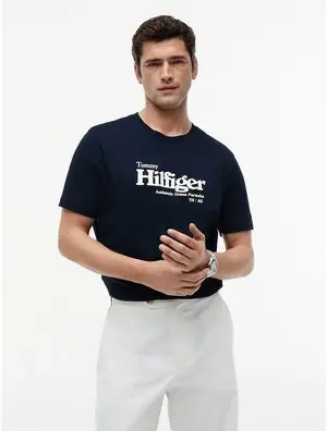 Tommy Hilfiger Nautical Hilfiger Logo T-shirt - Navy