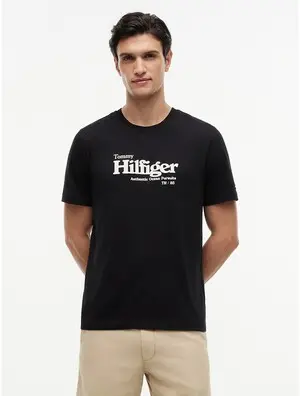 Tommy Hilfiger Nautical Hilfiger Logo T-shirt - Black
