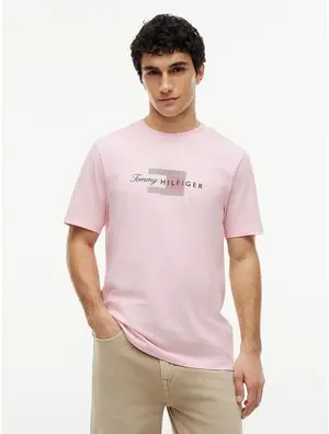 Tommy Hilfiger Tommy Script Flag Logo T-shirt - Pink Lily