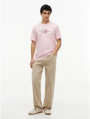 Tommy Hilfiger Tommy Script Flag Logo T-shirt - Pink Lily