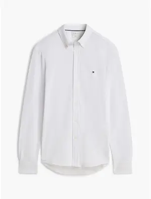 Tommy Hilfiger Slim Fit Lightweight Pique Knit Shirt - White