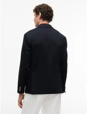 Tommy Hilfiger Crest Logo Stretch-cotton Club Blazer