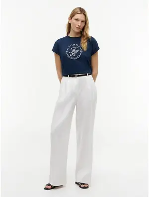 Tommy Hilfiger Nautical Script Monogram Cuffed T-shirt