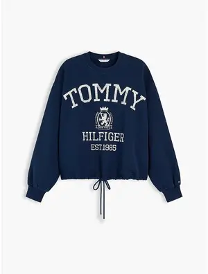 Tommy Hilfiger Varsity Crest Logo Sweatshirt - Navy