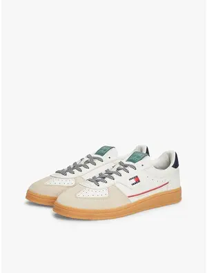 Tommy Hilfiger Mixed-texture Leather Sneakers