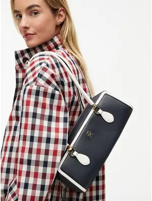 Tommy Hilfiger Monogram East-west Shoulder Bag - Space Blue