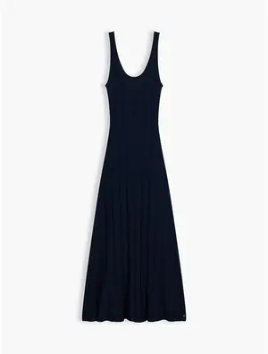 Tommy Hilfiger Cable Knit Pointelle Midi Tank Dress