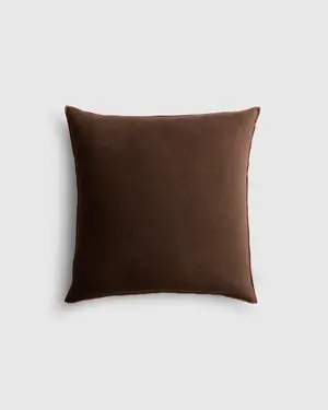 Quince Contrast European Linen Pillow Cover - Chocolate/wine