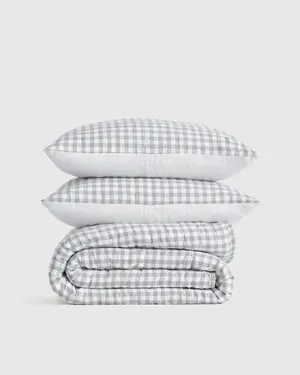 Quince European Linen Patterned Quilt Set