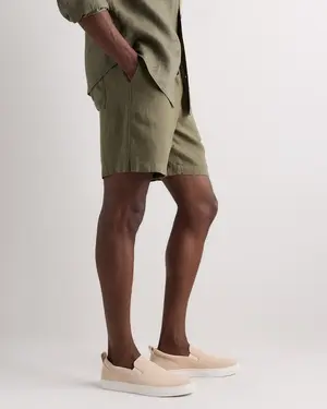 Quince Italian Calfskin Suede Slip-on Sneakers