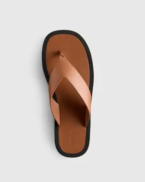 Quince Italian Leather Thong Platform Sandal