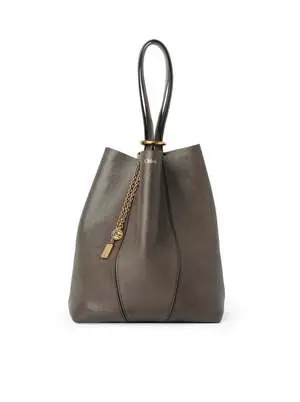 Chloé Spin Tote Bag In Granate Leather - Multicolor