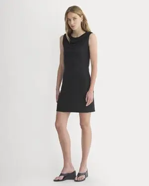 Everlane Cowl Neck Mini Dress - Black