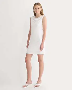 Everlane Cowl Neck Mini Dress - Bone