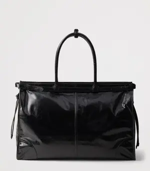 Prada Calfskin Bonnie Tote Bag - Black