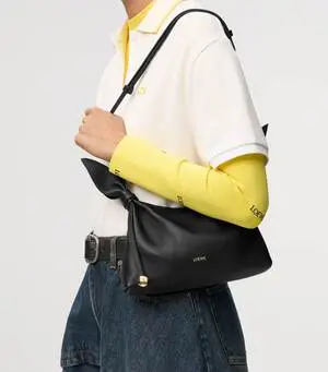 Loewe Mini Leather Shoulder Bag - Black