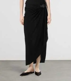 TOM FORD Crepe Jersey Midi Wrap Skirt