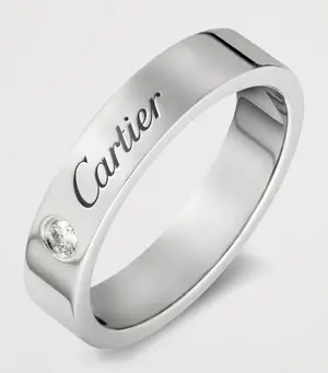 Cartier Platinum And Diamond Wedding Band
