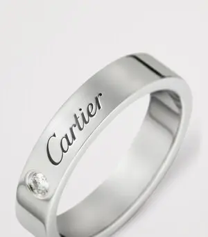Cartier Platinum And Diamond Wedding Band