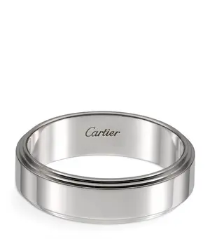 Cartier Platinum And Diamond D'amour Wedding Band - Silver