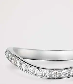 Cartier Platinum And Diamond Trinity Ruban Wedding Band