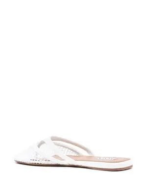 Alaïa Fishnet Thong Sandals