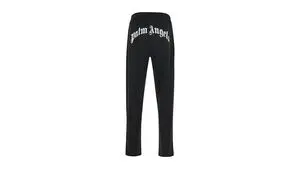 Palm Angels Curved Logo Track Pants - Black