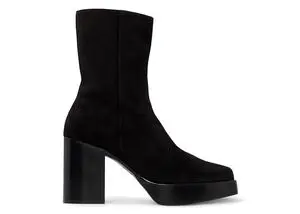 Amiri Square Toe Suede Heel 10cm Booties