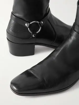 TOM FORD Clint Embellished Leather Boots