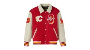 OVO Nhl Calgary Flames Varsity Jacket - Red
