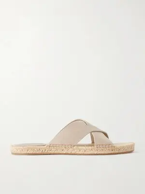 Zegna Suede Espadrille Sandals - Neutrals