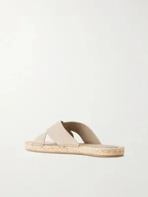 Zegna Suede Criss-cross Espadrille Sandals