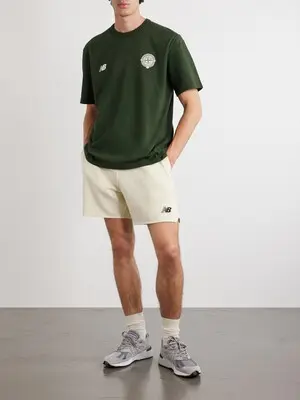 Stone Island New Balance Cotton-jersey Drawstring Shorts