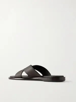 Zegna Leather Criss-cross Sandals