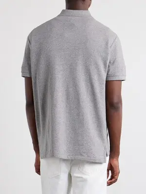 Polo Ralph Lauren Logo-embroidered Cotton-piqué Polo Shirt - Gray