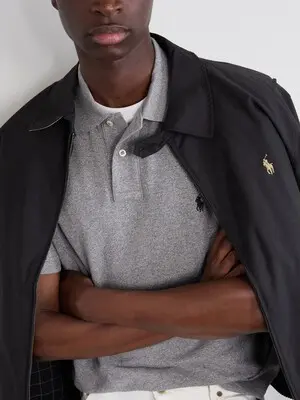 Polo Ralph Lauren Logo-embroidered Cotton-piqué Polo Shirt - Gray
