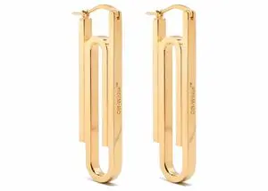 Off-White Paperclip Drop Earrings