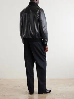 VALSTAR Valstarino Leather Bomber Jacket
