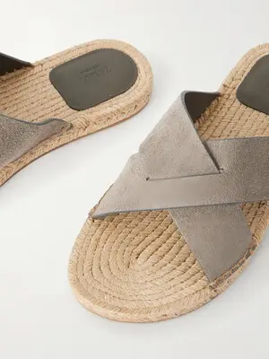 Zegna Panarea Suede Espadrille Sandals
