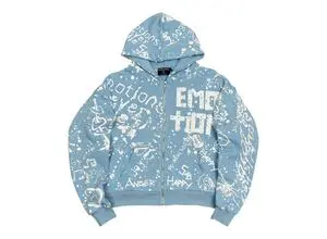 MIXED EMOTIONS Graffiti Hoodie - Blue