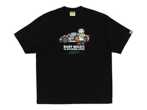 A BATHING APE X Pagani Baby Milo Relaxed Fit Tee Shirt - Black