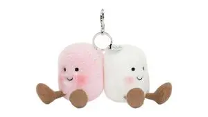 JELLYCAT Amuseables Pair Of Marshmallows Bag Charm - Multicolor