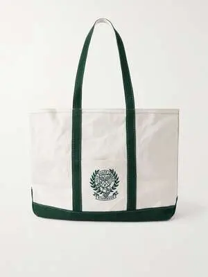 Polo Ralph Lauren Wimbledon Embroidered Large Cotton Tote Bag - Ecru