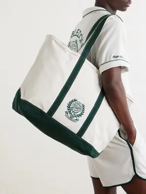 Polo Ralph Lauren Wimbledon Embroidered Cotton Tote Bag