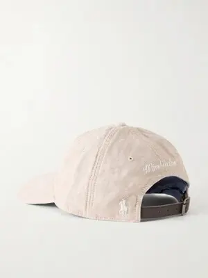 Polo Ralph Lauren Wimbledon Logo Embroidered Linen Baseball Cap - Neutrals